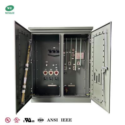 China 150KVA Three Phase Pad Mounted Transformer 12.47KV to 208V Oil Immersed 304SS DOE 2016 for sale