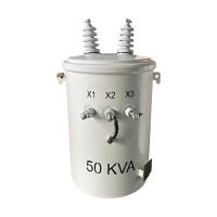China 50kVA Pole Mounted Transformer 12.47kV to 277V Oil Filled Distribution UL Listed Single Phase for sale