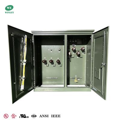 China 3000kVA Three Phase Oil Immersed Pad Mounted Transformer 24.94kV to 4160V UL cUL for sale