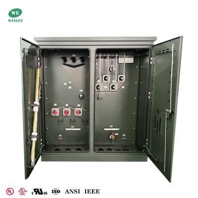 China 500kVA Three Phase Pad Mounted Transformer 4160V to 208Y/120V Radial Feed Copper Winding for sale