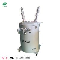 China 50kVA Single Phase Pole Mounted Transformer 43800V to 120V Oil Immersed 60Hz for sale