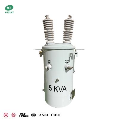 China 5kVA 24.94kV to 120V Single Phase Oil Immersed Pole Transformer UL cUL ANSI IEEE CSA DOE 2016 for sale