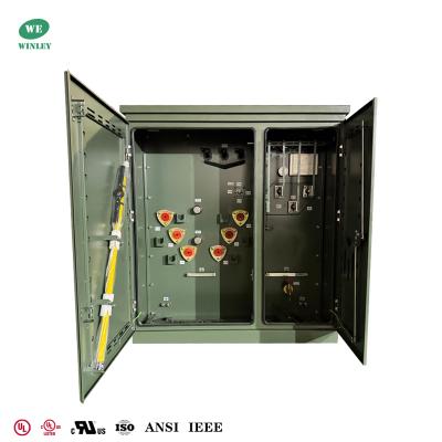 China 225kVA Three Phase Pad Mounted Transformer 13200V 4800V to 208V Oil Immersed UL Listed for sale