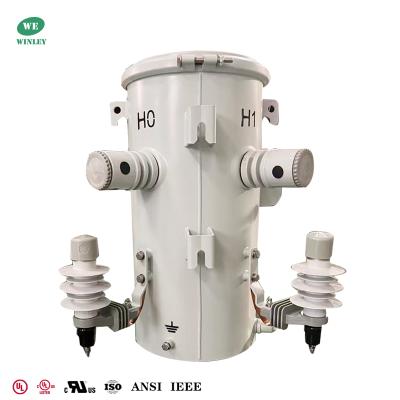 China 25 KVA Single Phase Pole Mounted CSP Transformer 4160V to 120V UL cUL Certified Oil Immersed for sale