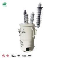 China 10 KVA Single Phase Pole Mounted Transformer 24940Y to 120/240V Overhead Distribution Copper Winding DOE 2016 for sale