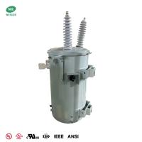 China 100kVA Single Phase Pole Mounted Transformer 25000V to 120V 150kV BIL Oil Immersed for sale