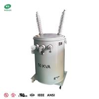 China 50 kVA Single Phase Pole Mounted Transformer 43800V to 120/240V ANSI IEEE for sale