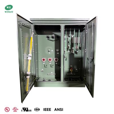 China 150kVA Three Phase Pad Mounted Transformer 12470V Delta to 480Y/277V ANSI IEEE Oil Type for sale