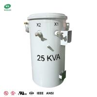 China 25kVA Single Phase Pole Mounted Transformer 6900V to 120V ANSI IEEE Oil Filled for sale