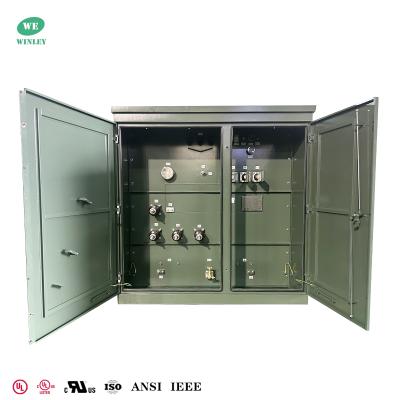 China 2550kVA Three Phase Pad Mounted Transformer Radial Feed 12.87kV to 480V ANSI C57 UL Listed for sale