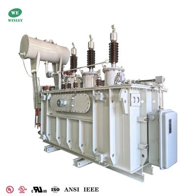 China 6300kVA Oil Immersed Substation Power Transformer 66kV to 11kV Three Phase Copper Winding for sale