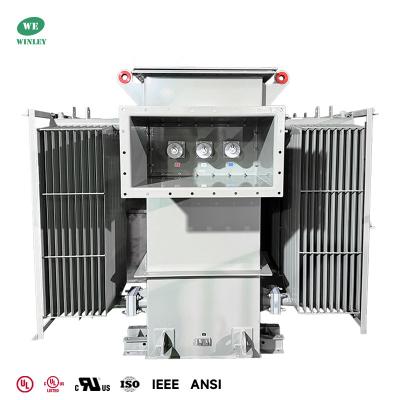 China 2500kVA Three Phase Oil Immersed Distribution Transformer 11kV to 433V ONAN for sale