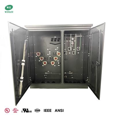 China 500kVA Three Phase Pad Mounted Transformer 12kV to 208Y/120V 304 Stainless Steel UL Listed for sale