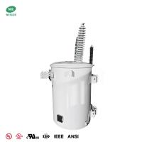 China 100kVA Single Phase Pole Mounted Transformer 34500V to 120/240V Double Bushing Primary ANSI IEEE for sale