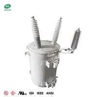 China 100kVA Single Phase Pole Mounted Transformer 34500V to 120/240V Double Bushing Primary ANSI IEEE for sale