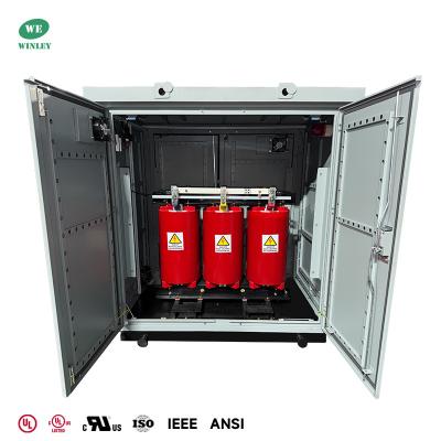 China 500kVA Cast Coil Dry Type Transformer 12470V to 480Y/277V Three Phase Exposy Resin Transformer for Data Center for sale
