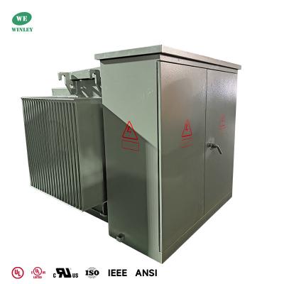 China 1000kVA Three Phase Pad Mounted Distribution Transformer 24940Y/14400V to 480Y/277V UL Listed for sale