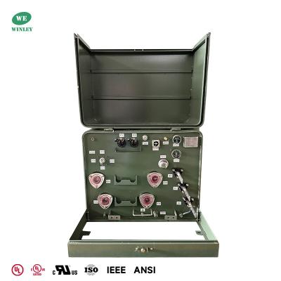 China 45kVA Single Phase Pad-Mounted Transformer 13800V to 120/240V 304 Stainless Steel For URD for sale