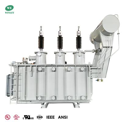 China 6300kVA Three Phase Substation Power Transformer 66kV to 11kV OLTC for Utility for sale