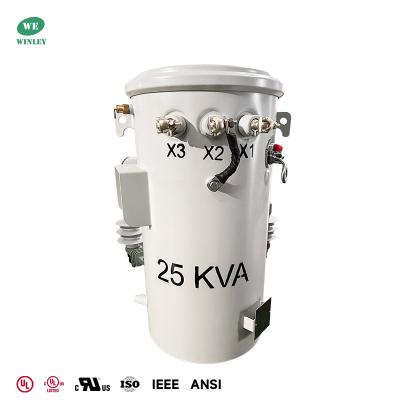 China 25kVA CSP Pole Mounted Transformer 2400/4160GrdY to 120/240V for Overhead Distribution for sale
