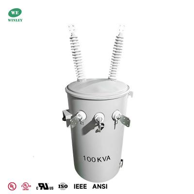 China 100kVA 34.5kV Single Phase Pole Mounted Transformer for Rural Distribution for sale