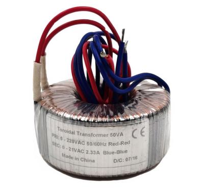 China 70VA Isolation Toroidal Auto Transformer 230VAC to 24VAC with Copper Windings and 60℃ Temperature Rating for sale