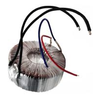 China 100VA Toroidal Isolation Transformer for Audio Amplifiers - Dual 115VAC Input, Two 12VAC Output Groups, 50/60Hz Frequency for sale