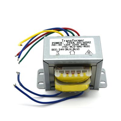 China 75VA Single Phase Power Transformer 120-220-480V Input 24V Output 3.1A Current Class B Insulation for sale