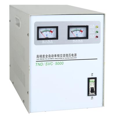 China 5000VA Three Phase Automatic Voltage Regulator 130V-250V Input 220V Output with ≥90% Efficiency for sale
