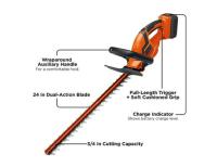 China 40V Alloy Steel Lithium Ion Battery Electric Hedge Cordless Long Reach Hedge Trimmers for sale
