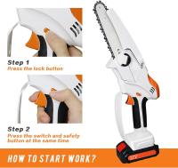 China 10 Inch Brushless Motor Cordless Portable Chain Saw Machine For Wood Cutting for sale