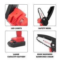 China 5.0Ah Lithium Ion Brushless Cordless Portable Chain Saw 16in Self Sharpening for sale