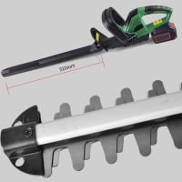 China 18V 2.0Ah 550mm Electric Hedge Cutter Machine Dual Blade Cordless Hedge Trimmer With Battery for sale