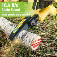 China 24V 18m/S Cordless Brushless Portable Chain Saw Rechargeable For Wood Cutting for sale