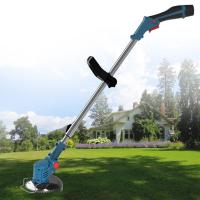 China 850w 24v Cordless Grass Brush Trimmer With Swing Plastic Blade For Garden Works for sale