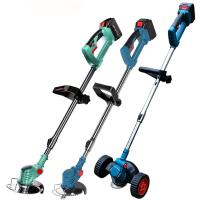 China 850w 24v Cordless Grass Brush Trimmer With Swing Plastic Blade For Garden Works for sale