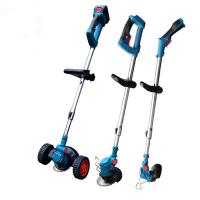 China 850w 24v Cordless Grass Brush Trimmer With Swing Plastic Blade For Garden Works for sale