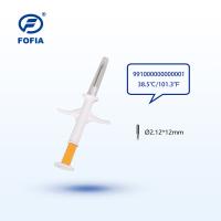 China RFID Injectable Animal Temperature Sensor Chip In 2.12*12mm Glasstag for sale