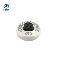 China NLIS Approved HDX Electronic Ear Tag Round In White Color For Cow ID for sale