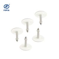 China NLIS Approved HDX Electronic Ear Tag Round In White Color For Cow ID for sale