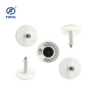 China NLIS Approved HDX Electronic Ear Tag Round In White Color For Cow ID for sale