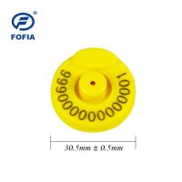 China Livestock Electrical Ear Tag Animal Identification 134.2khz FDX-B for sale
