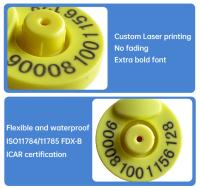 China Customized Animal Electonic Rfid Ear Tags Smart ISO11784 For Cow for sale