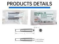 China ISO11784/5 FDX-B 134.2KHz Implantable Microchip for Animal Identification with 2.12*12mm Bio-glass Tag for sale