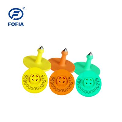 China Yellow 17cm Reading Distance Rfid Animal Ear Tag For Sheep Goat Piglet for sale