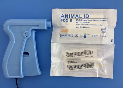 China 1.4 * 8mm Animal ISO Transponder Microchip , Track A Dog Microchip 134.2KHz Frequency for sale