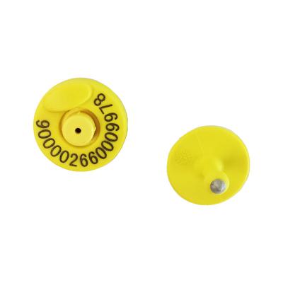 China 134.2KHz Yellow TPU Sheep Ear Tagss For Livestock Withstand Tension Up To 300N for sale
