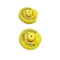China Custom FDX-B 134.2Khz Lf EM4305 Round TPU RFID Electronic Ear Tag For Livestock Animal Cattle Cow Goat Sheep Pig Rabbit for sale