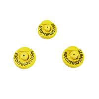 China Round Electronic Ear Tags with More Than 20 Years Validity and Minimum 100 Write Cycle for ISO 11784/11785 Compliant Livestock Identification for sale