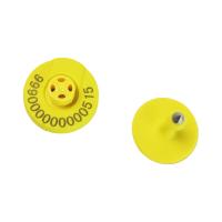 China Tension 350N Electronic Ear Tags ICAR Certified Custom Cattle Ear Tags for sale